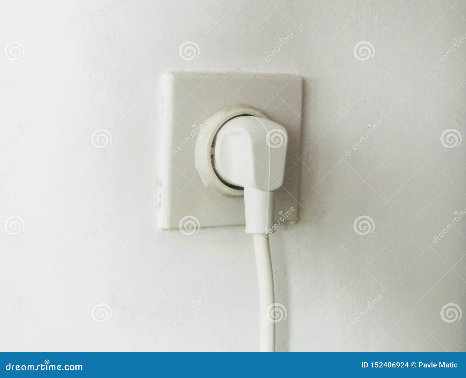 White plug in wall socket stock photo. Image of lock - 152406924