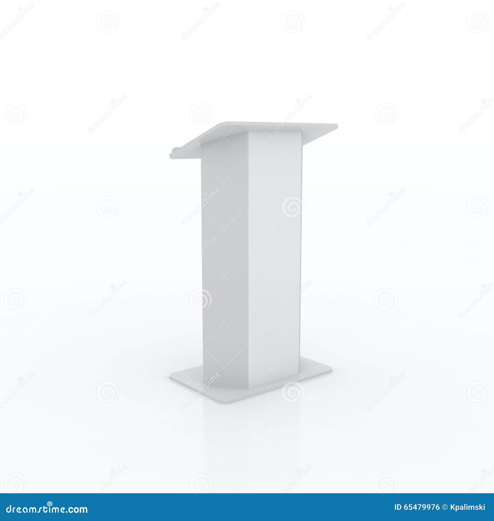 White Podium Stock Illustration - Image: 65479976