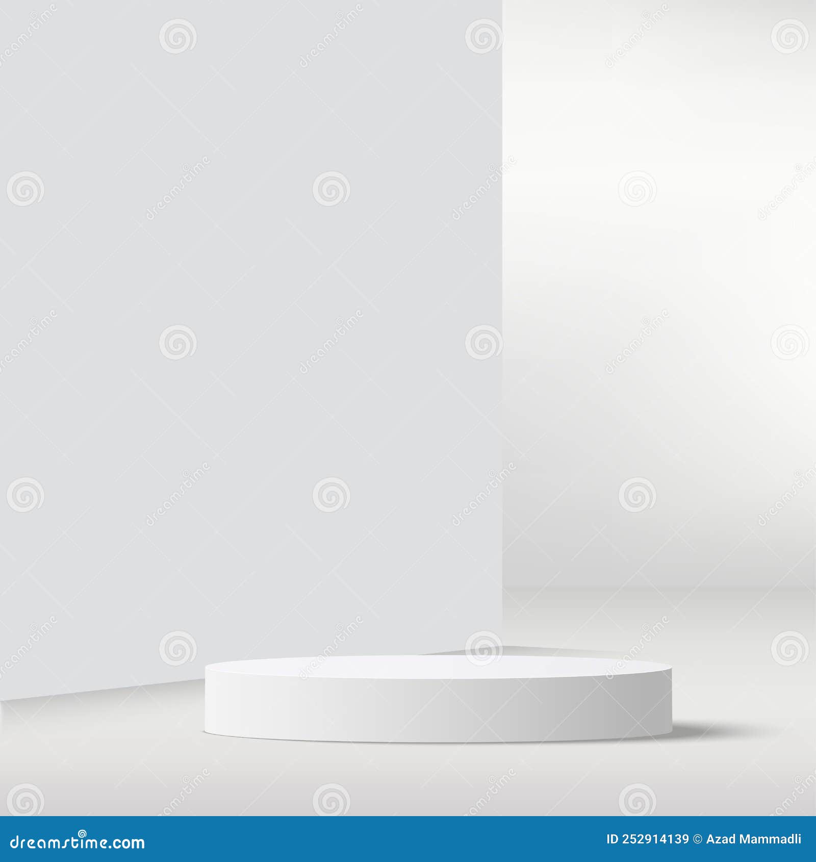 White Podium in White Background for Product Presentation. Vector Stock ...