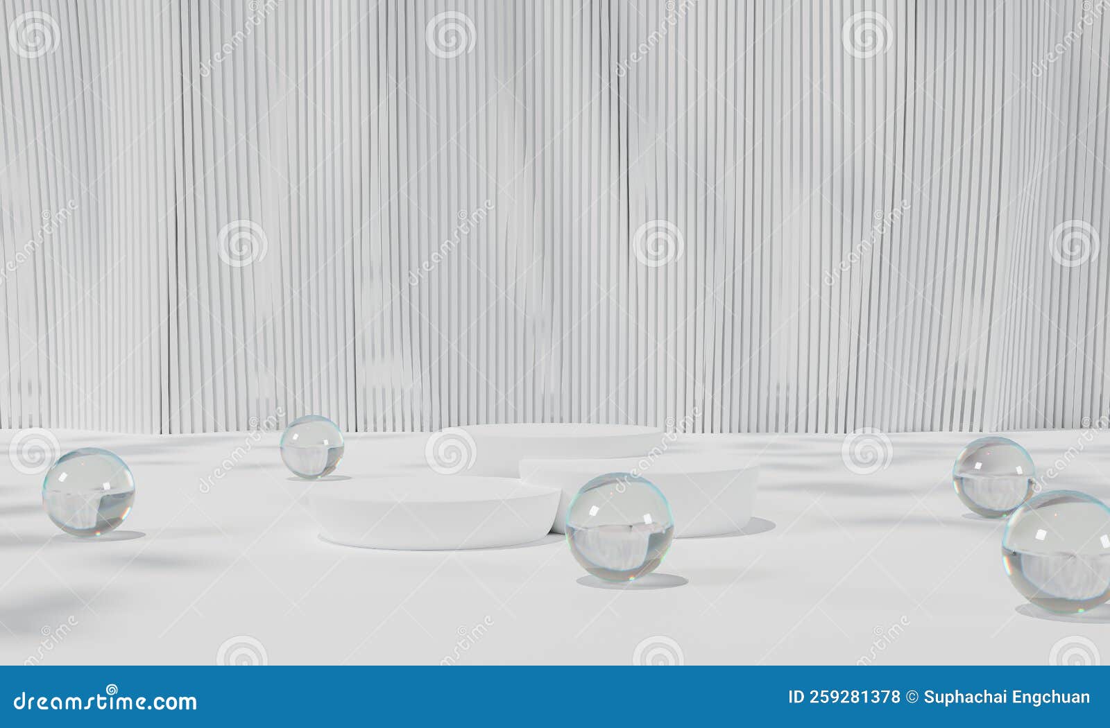 White Podium and White Background Stand or Podium Pedestal on ...