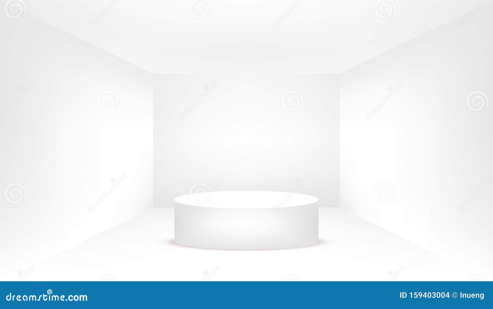 White Podium in an Empty White Room. Empty White Room Stock Vector ...