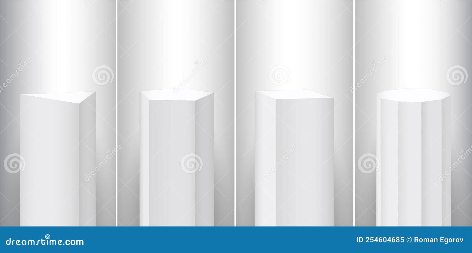 White Podium Stand, 3d Pedestal with Spotlight, Product Platform with ...