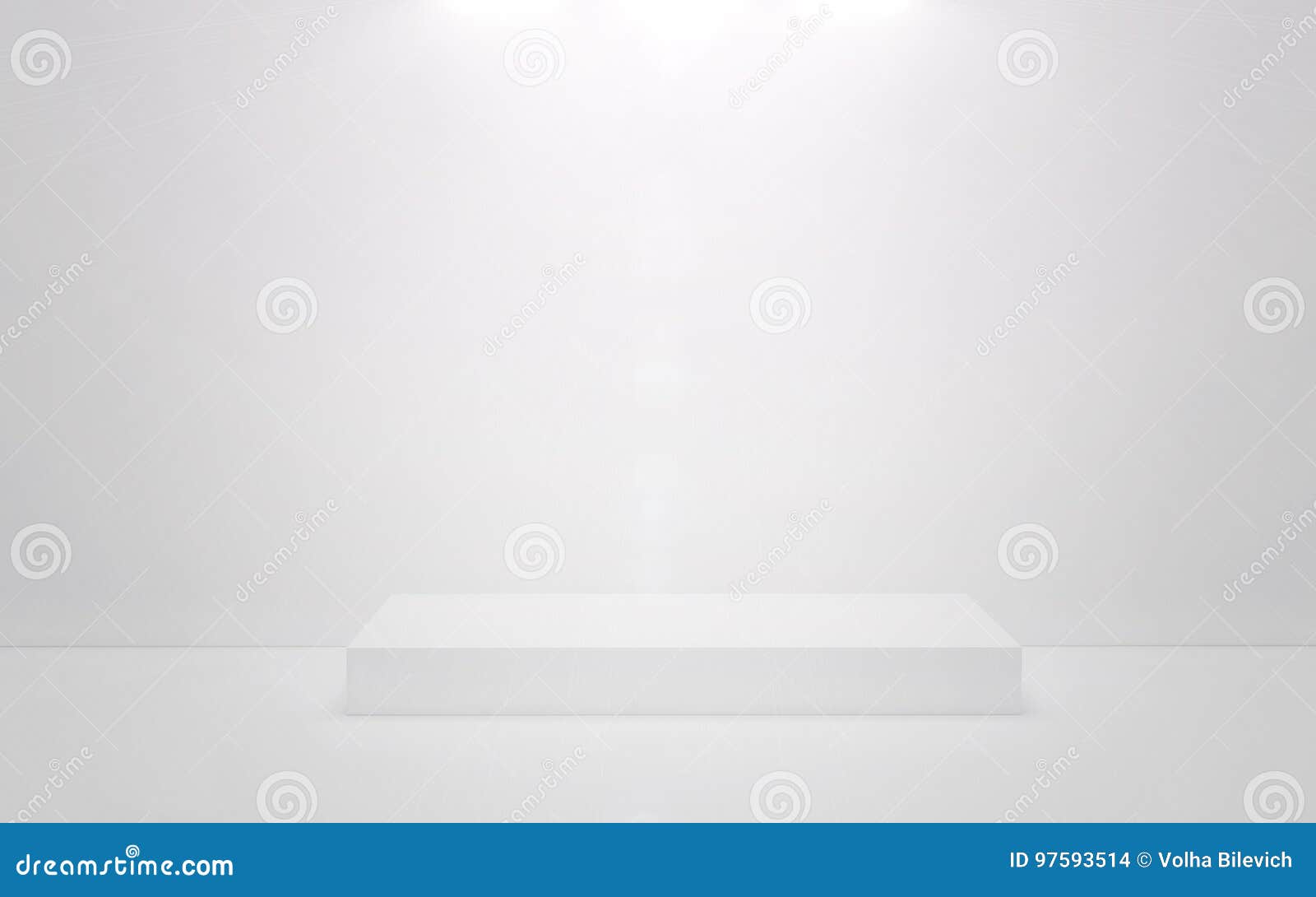 White Podium on a White Background. 3d Render Stock Photo - Image of ...