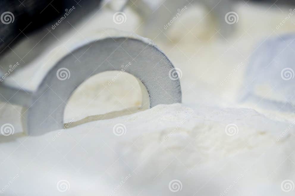 White Polyamide Powder Object on 3D Printed from White Polyamide Powder ...