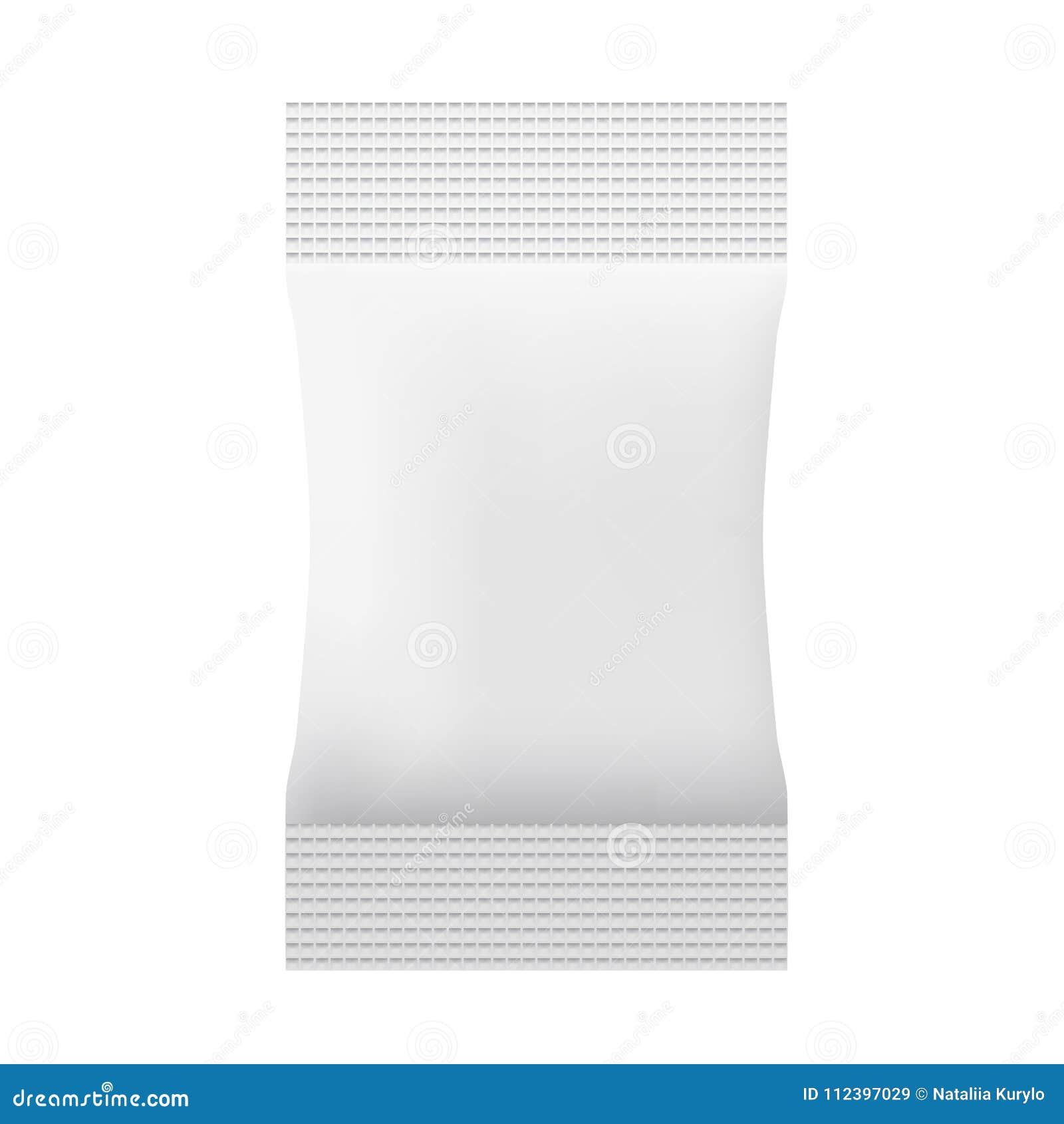 White Polyethylene Template Sachet, for Design. Stock Vector ...