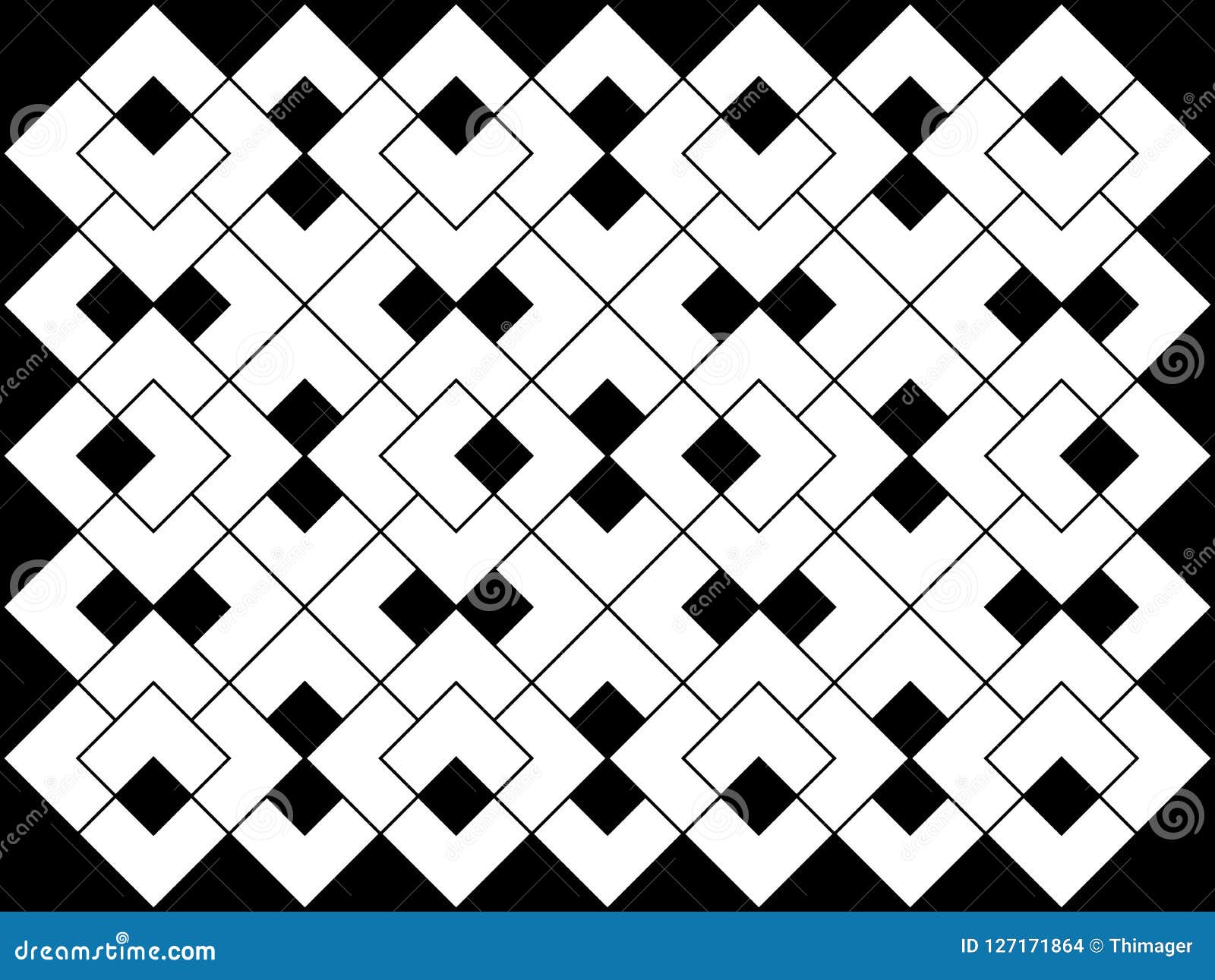 White Polygon Pattern on Black Background. Stock Illustration ...