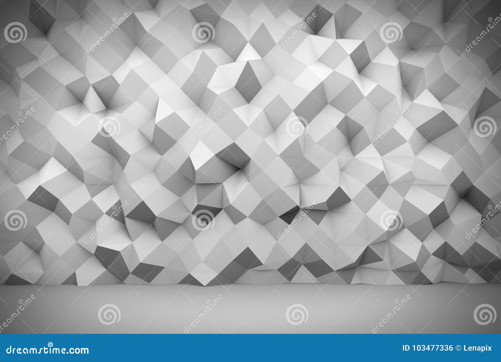 White Polygon Geometry Abstract Background With Gold Line Inlays ...