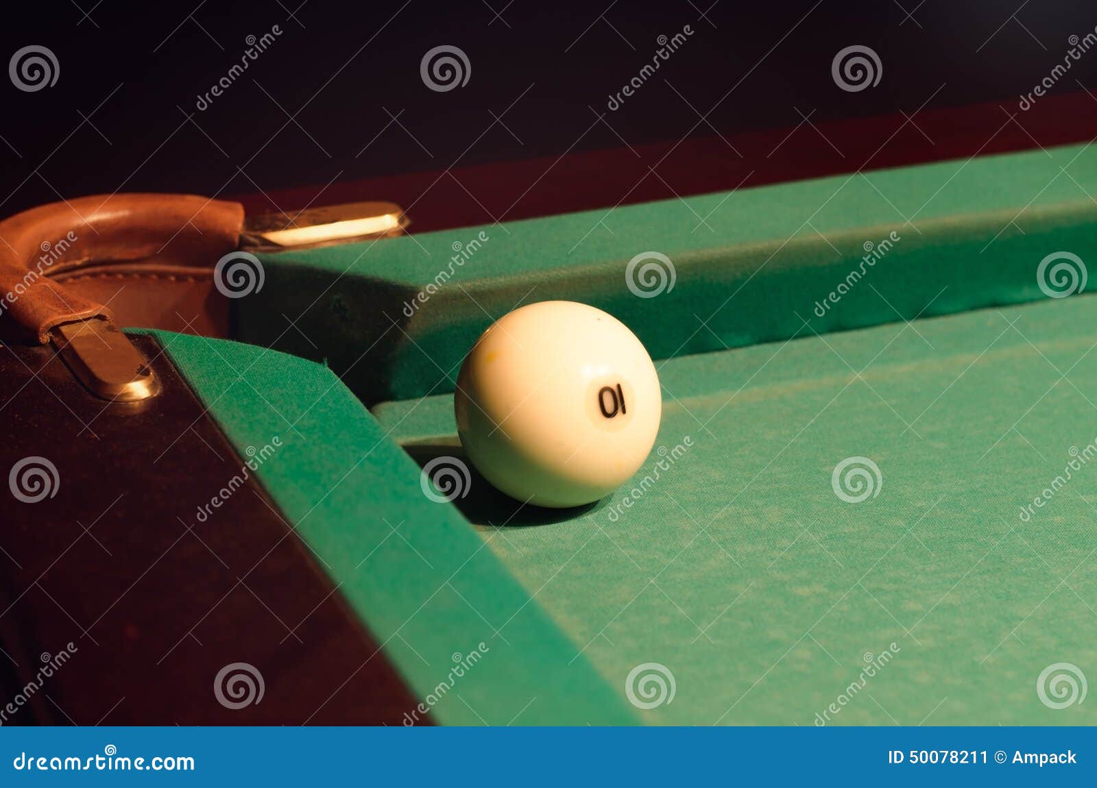 White Pool Ball Near Hole of the Table Stock Image - Image of hall ...