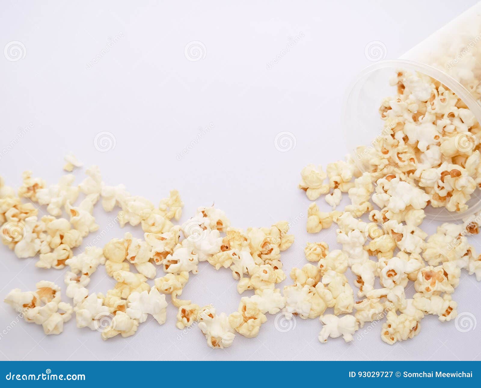 White Popcorn on the White Cloth Stock Image - Image of concept ...