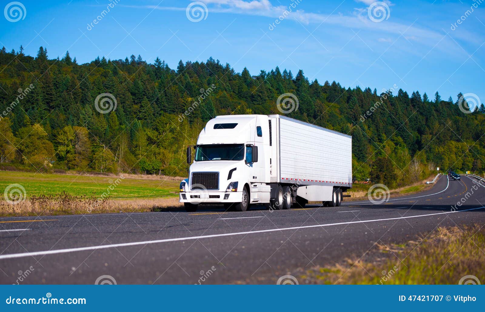 White Popular Luxe Semi Truck Trailer on Scenic Highway Stock Image ... White Popular Luxe Semi Truck Trailer on Scenic Highway Stock Image ...