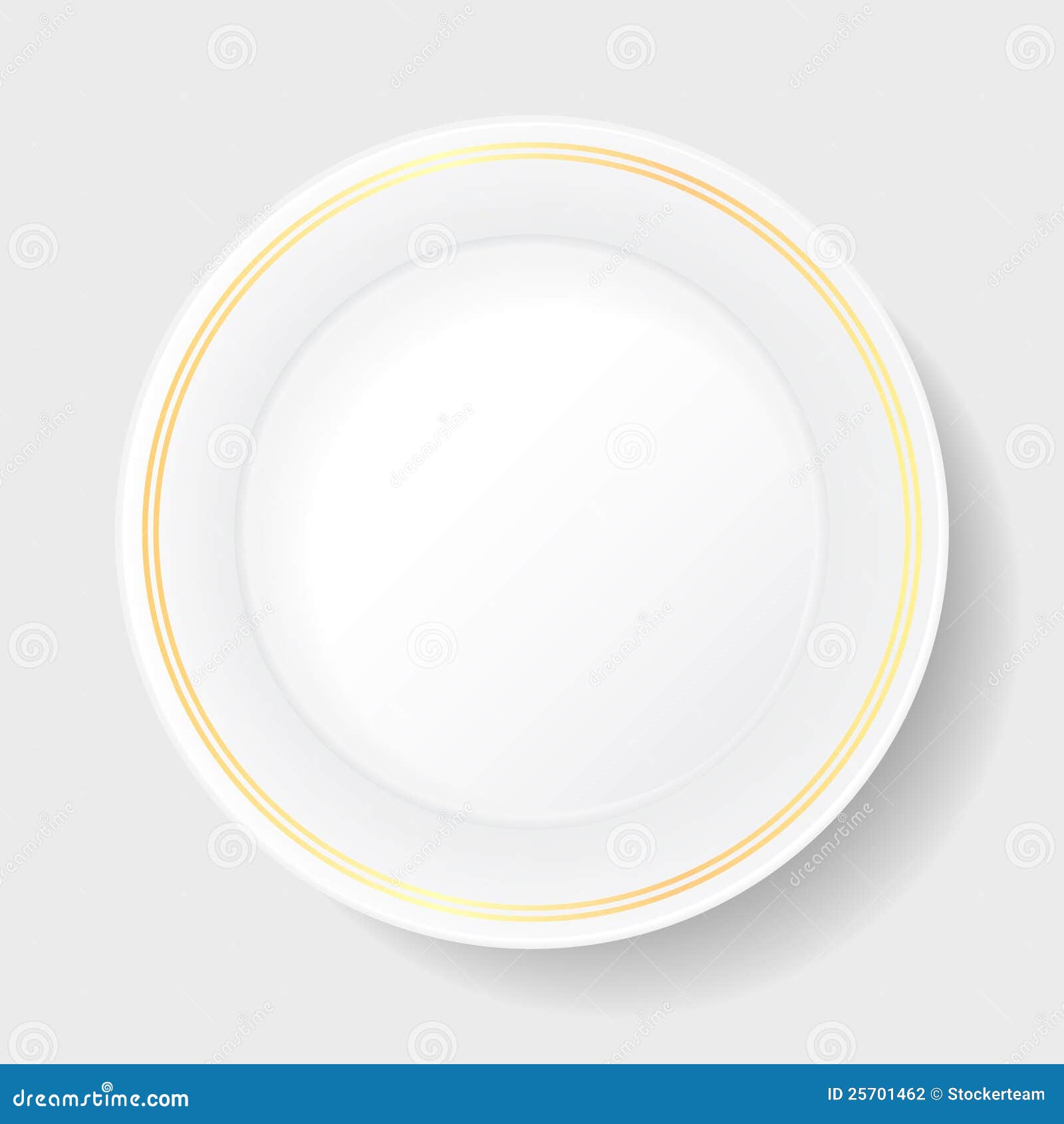 White Porcelain Plate Gold Patterned Stock Illustrations – 3 White ...