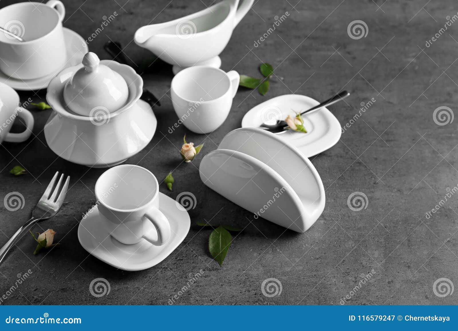 White porcelain tea set stock image. Image of objects - 116579247