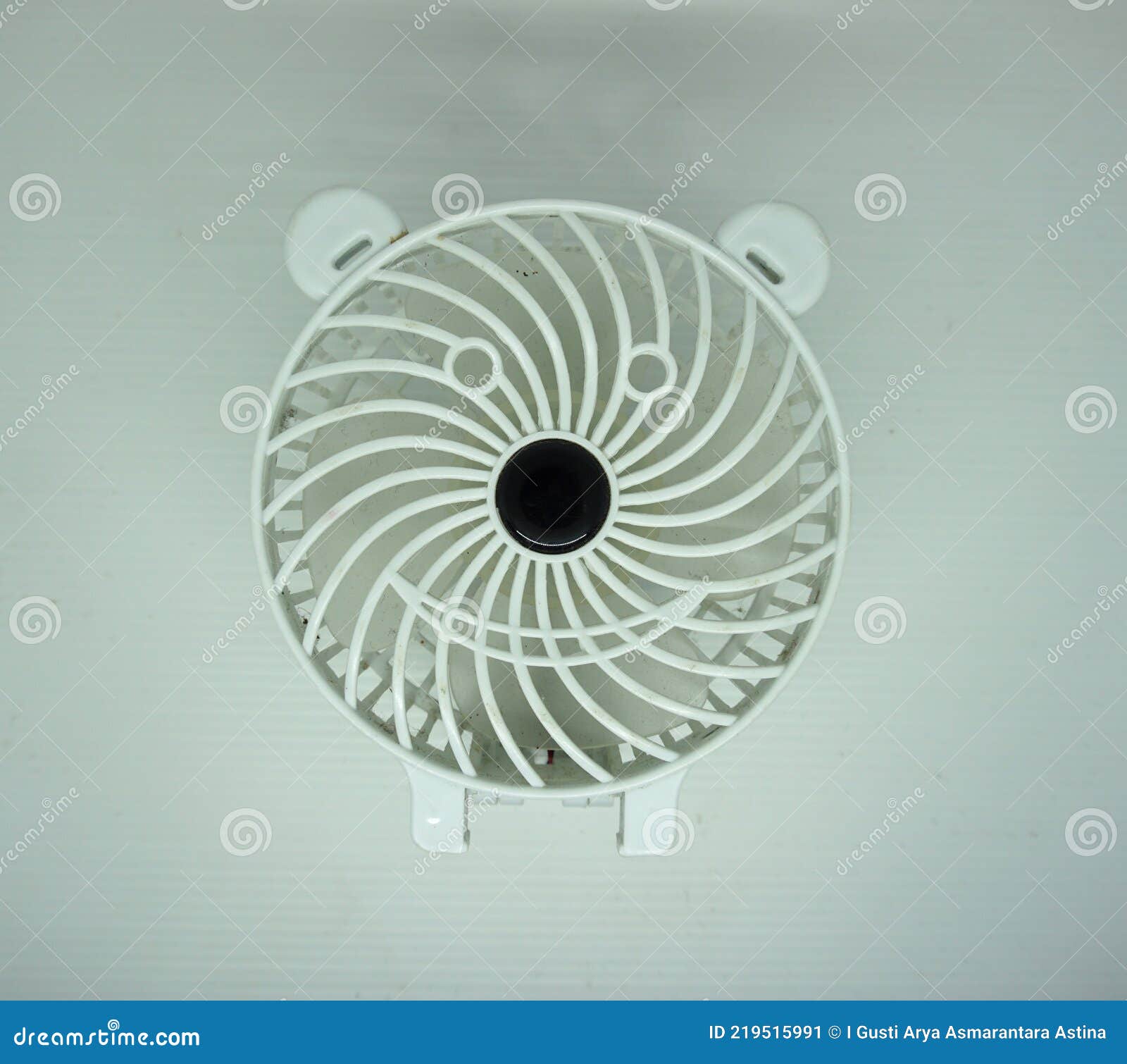 White Portable Fan in a Folded Position Stock Image - Image of position ...