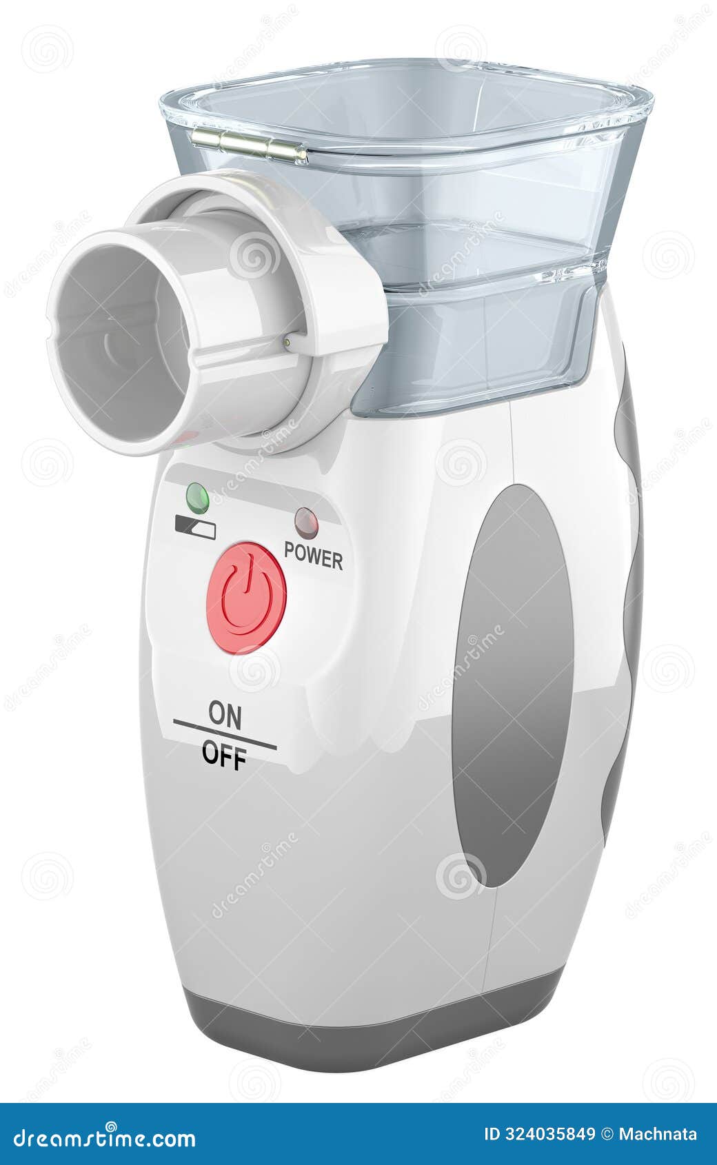 White Portable Nebulizer. Handheld Personal Steam Inhaler Stock ...