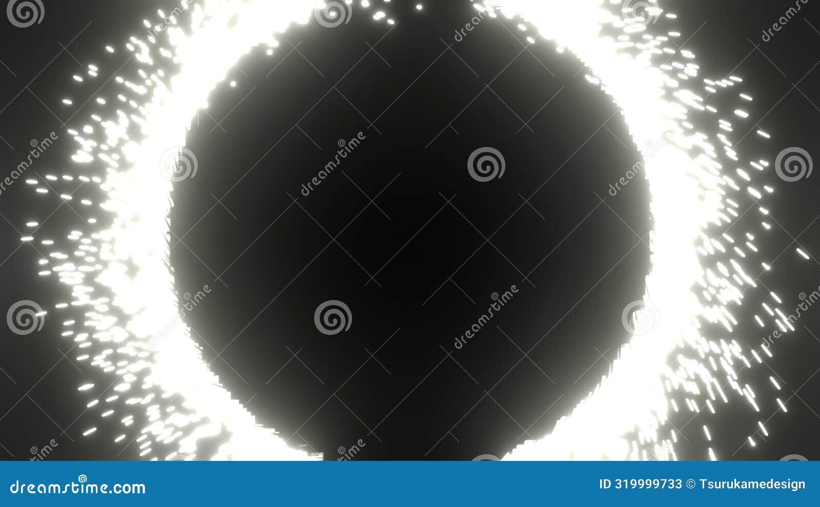 White Portal Effect with Lightning Circle Effect. Stock Illustration ...