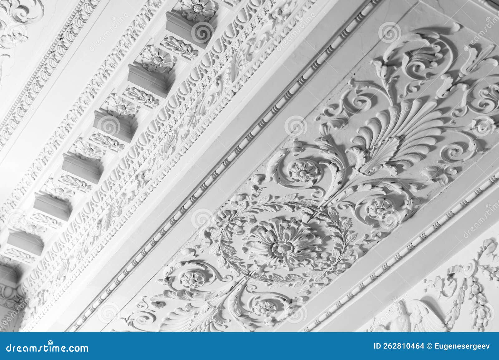 White Portico Design Elements in Rococo Style Stock Photo - Image of ...