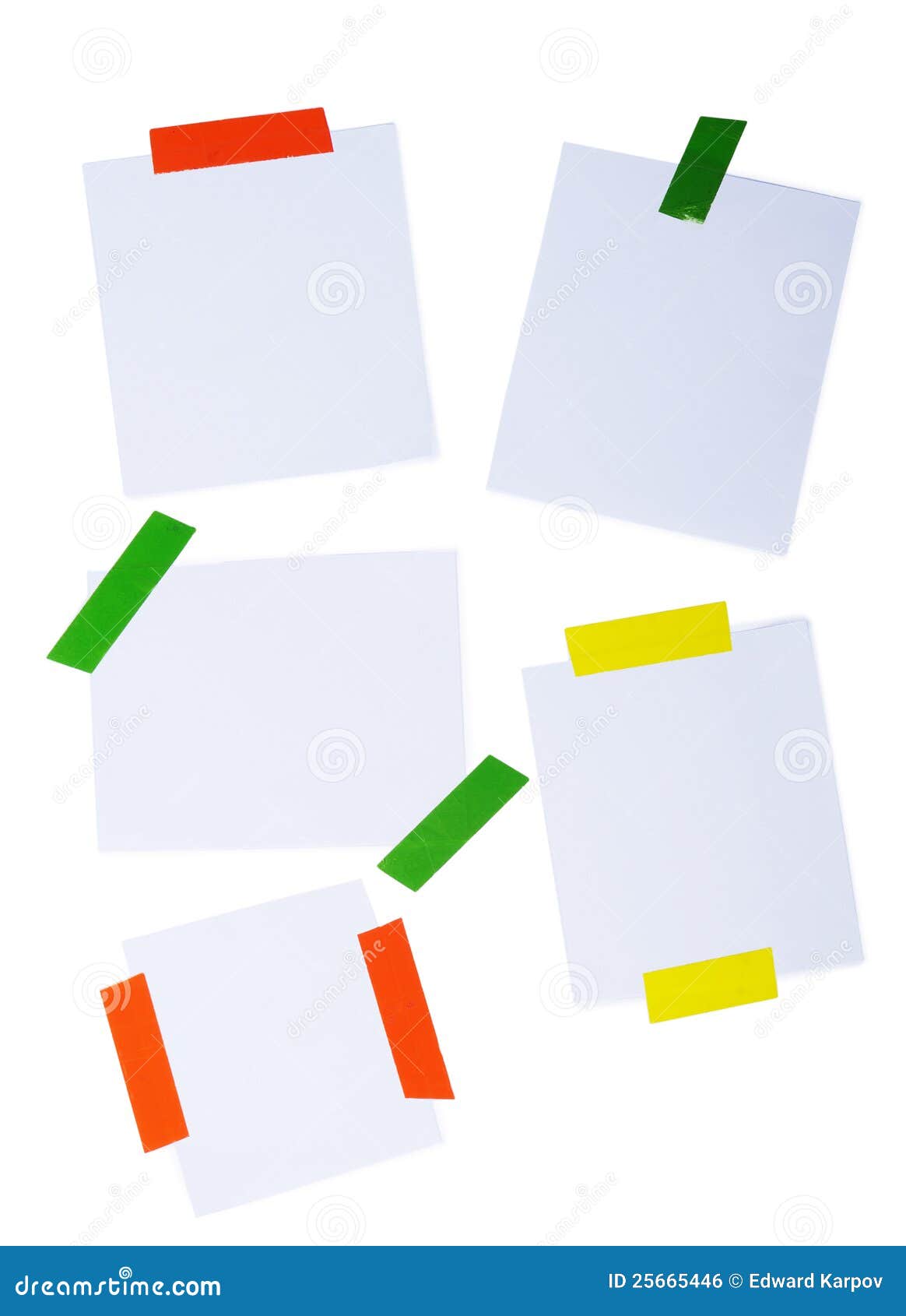 White Post it Isolated on a White Stock Photo - Image of paperclip ...