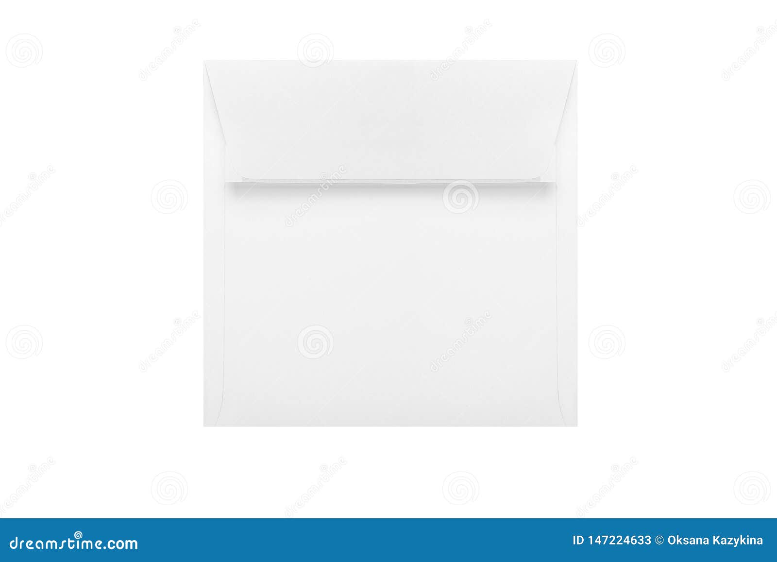 White Postal Envelope Close Up in Isolation on White Background Stock ...