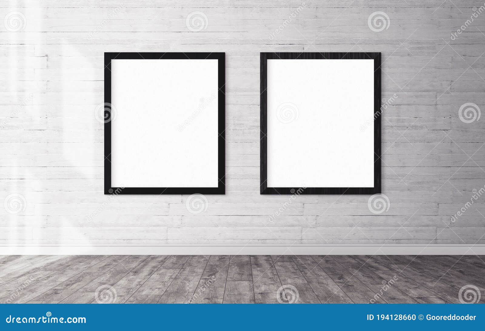 White Poster on Wall for You Design. Layout Mockup. Stock Illustration ...
