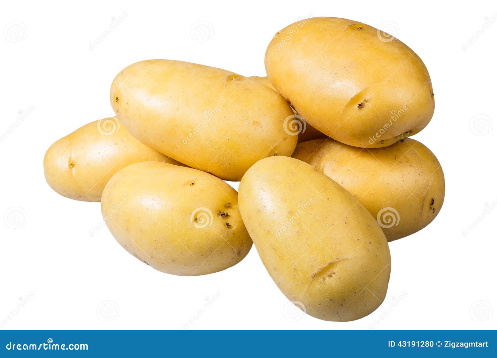 White Potatoes Fresh Picked Isolated Stock Photo - Image of plant ...