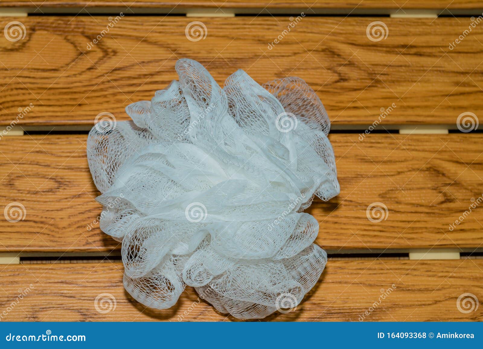 White pouf bath sponge stock photo. Image of cleanse - 164093368
