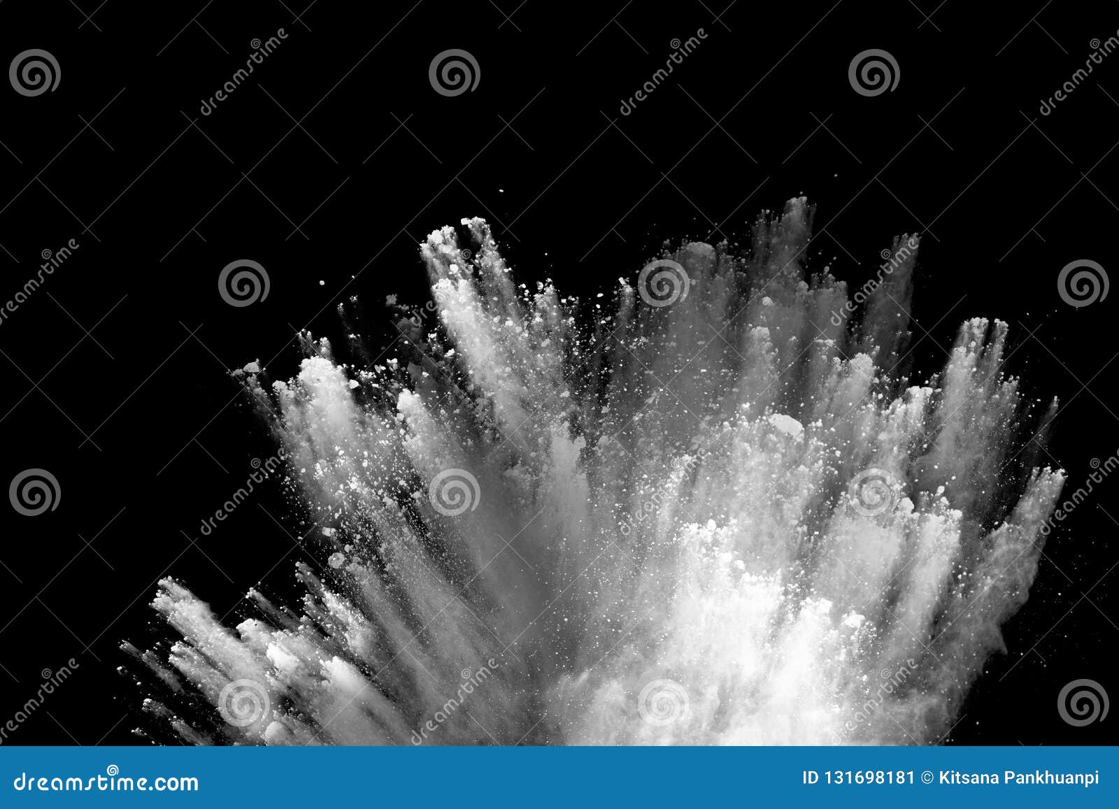 White Powder Explosion on Back Background. Stock Image - Image of ...