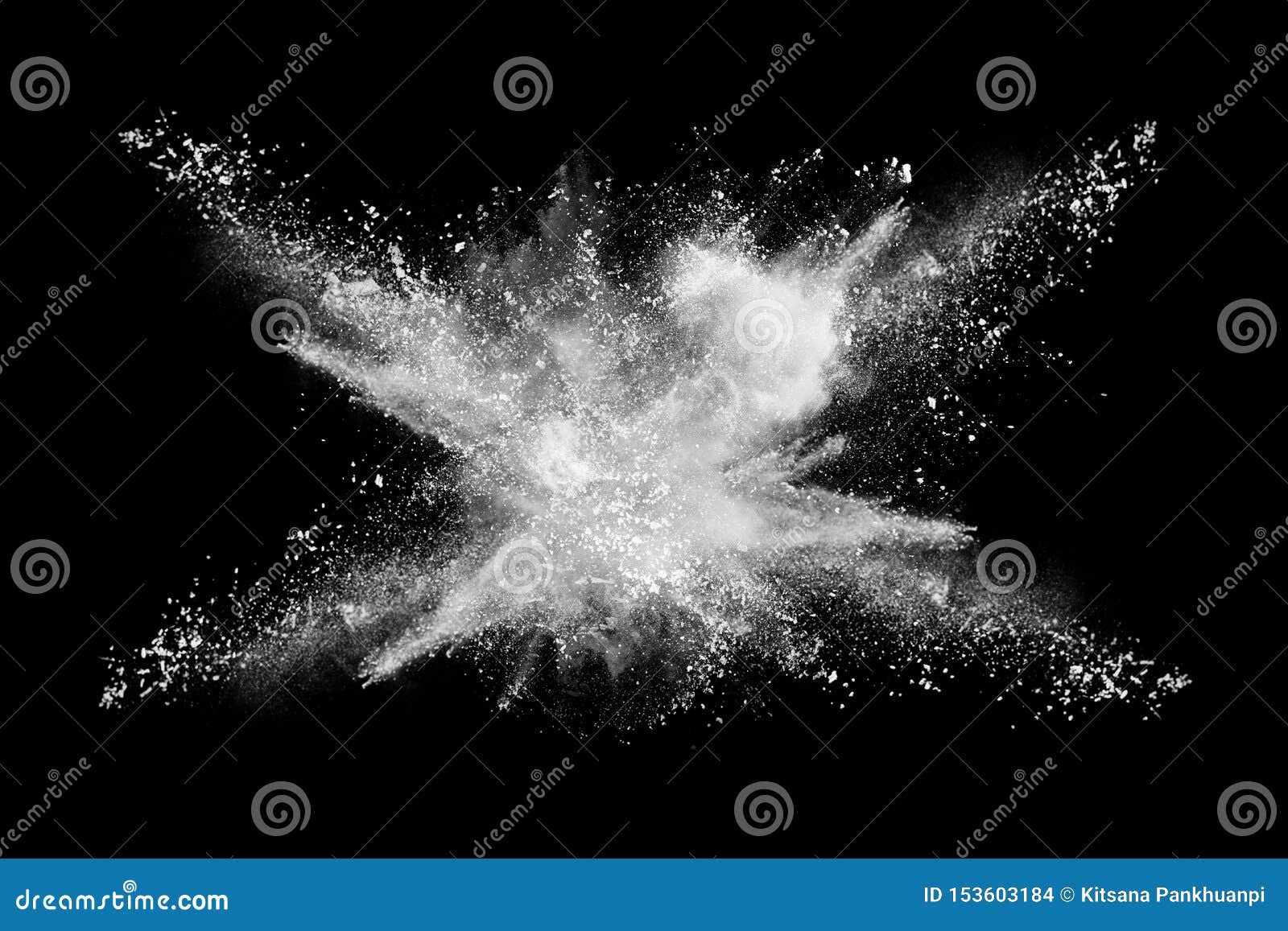 White Powder Explosion on Black Background. Stock Photo - Image of bomb ...
