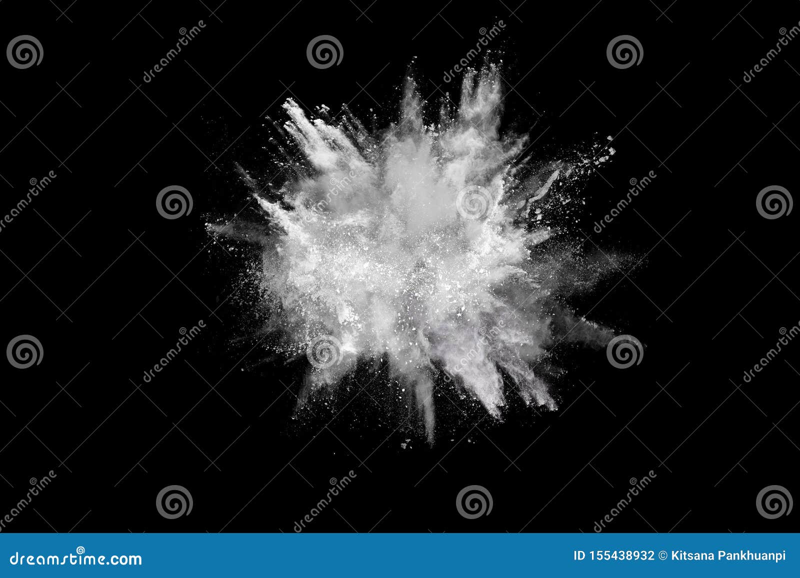 White Powder Explosion on Black Background. Stock Photo - Image of ...