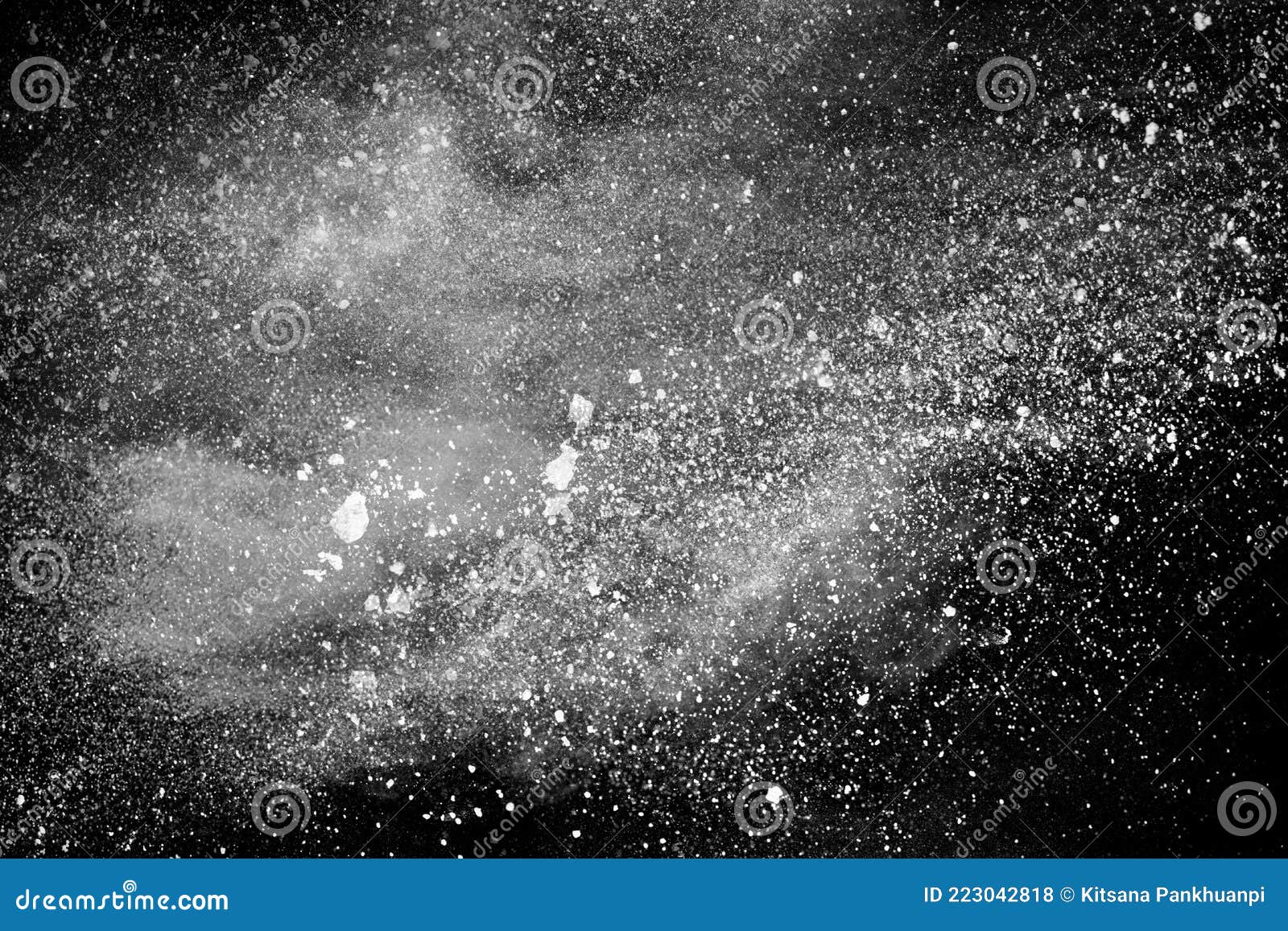 White Powder Explosion on Black Background. Stock Photo - Image of ...