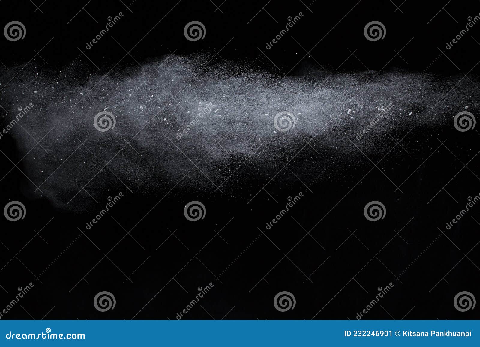 White Powder Explosion on Black Background. Stock Image - Image of ...