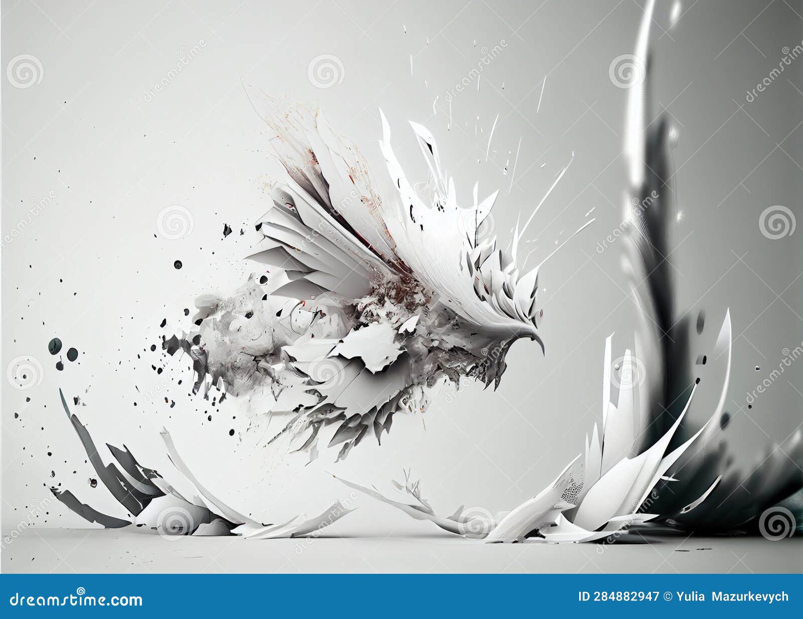 White Powder Explosion on Stone Abstract Background, AI Generated Stock ...