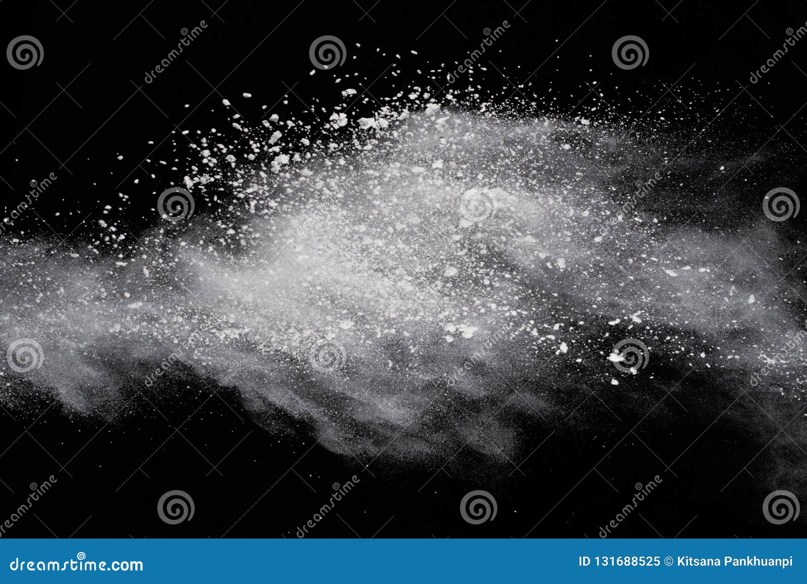 White Powder Explosion on White Background Stock Image - Image of color ...