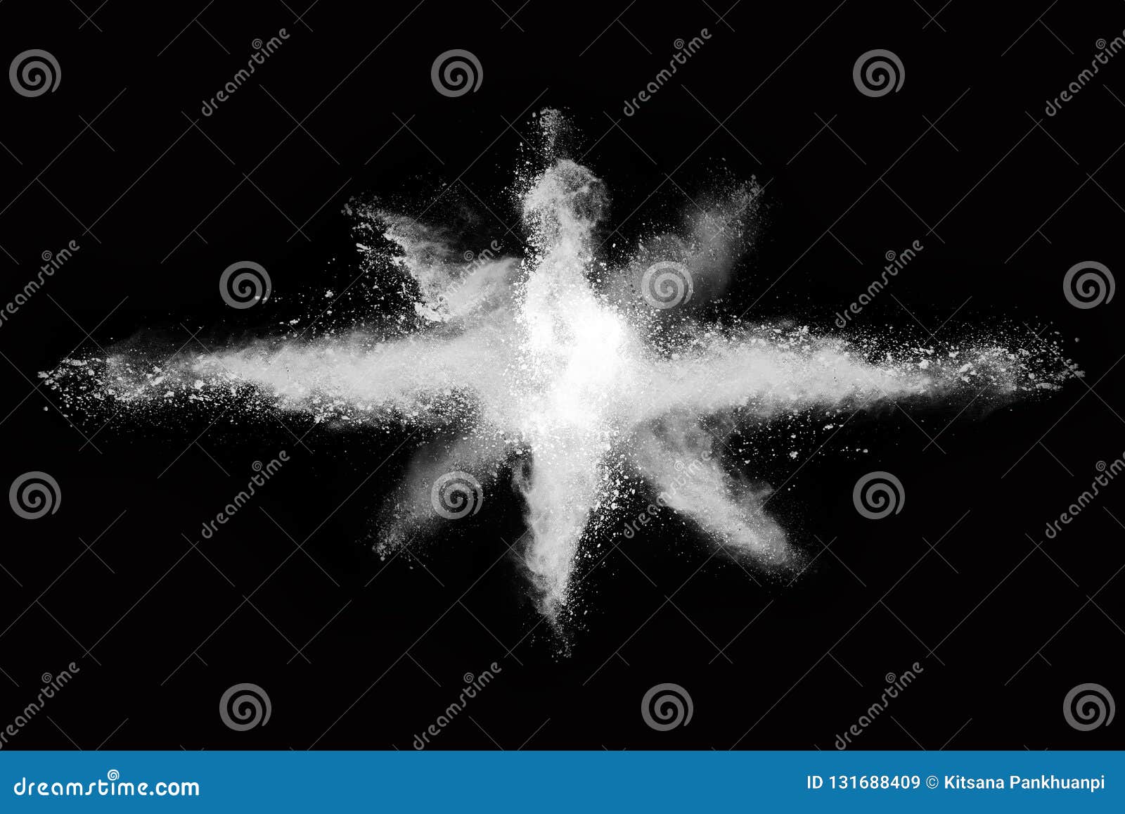 White Powder Explosion on White Background Stock Image - Image of blow ...