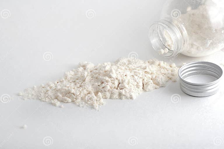 White powder from jar stock image. Image of medicine - 23316395