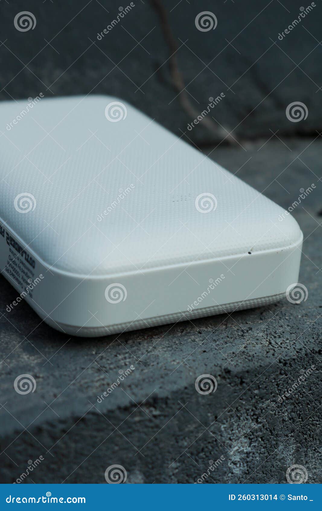 White Power Bank Electronic with Plug Stock Photo - Image of white ...