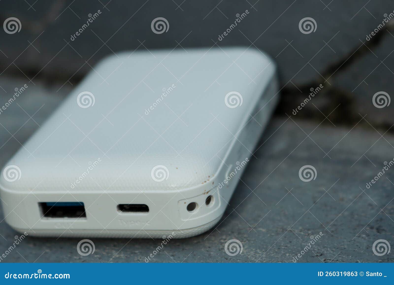 White Power Bank Electronic with Plug Stock Image - Image of charging ...
