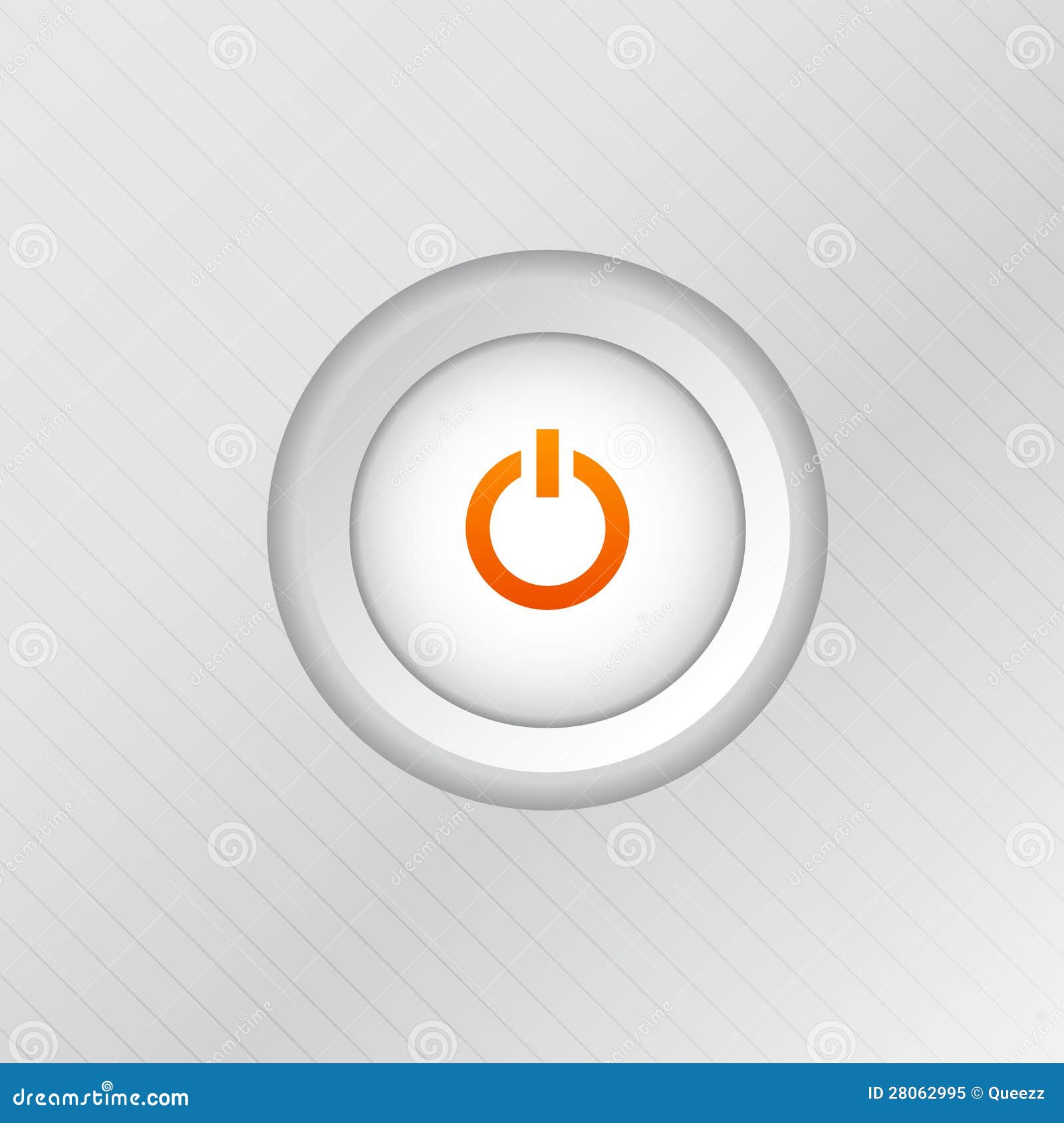White power button. stock vector. Illustration of lines - 28062995