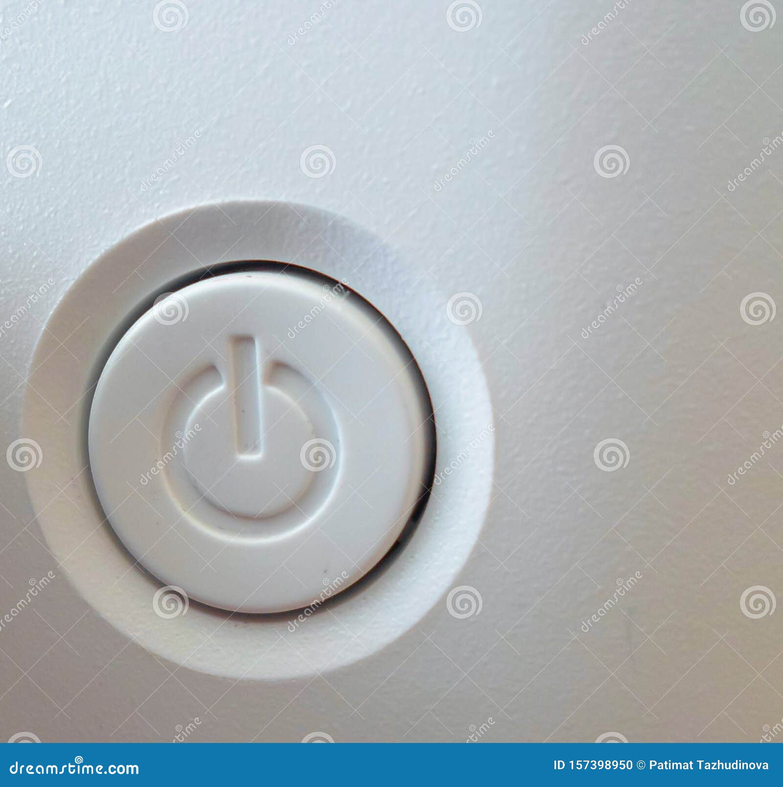White Power Button on the Printer. Beginning and End of the Printer ...