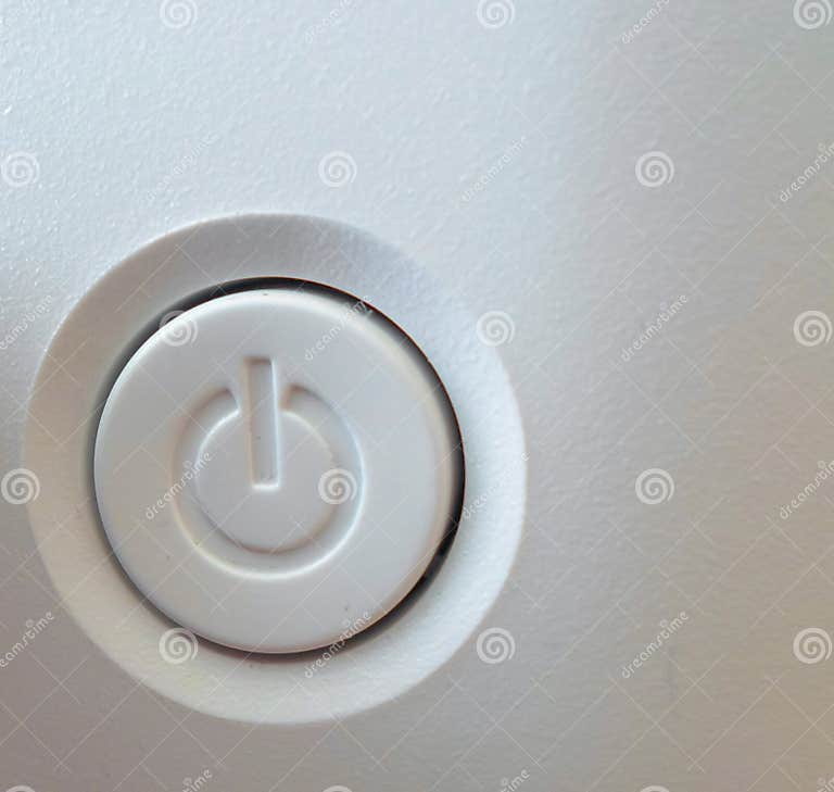 White Power Button on the Printer. Beginning and End of the Printer ...