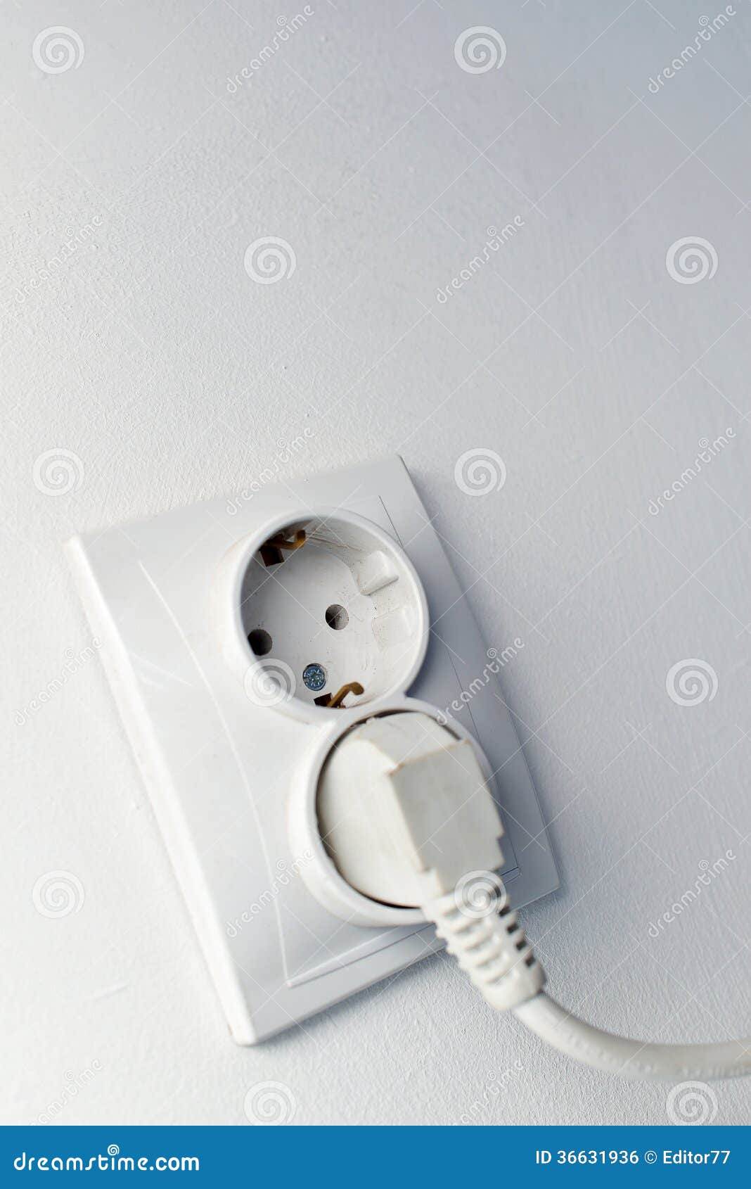 White Power Electrical Outlet Stock Photo - Image of isolated ...