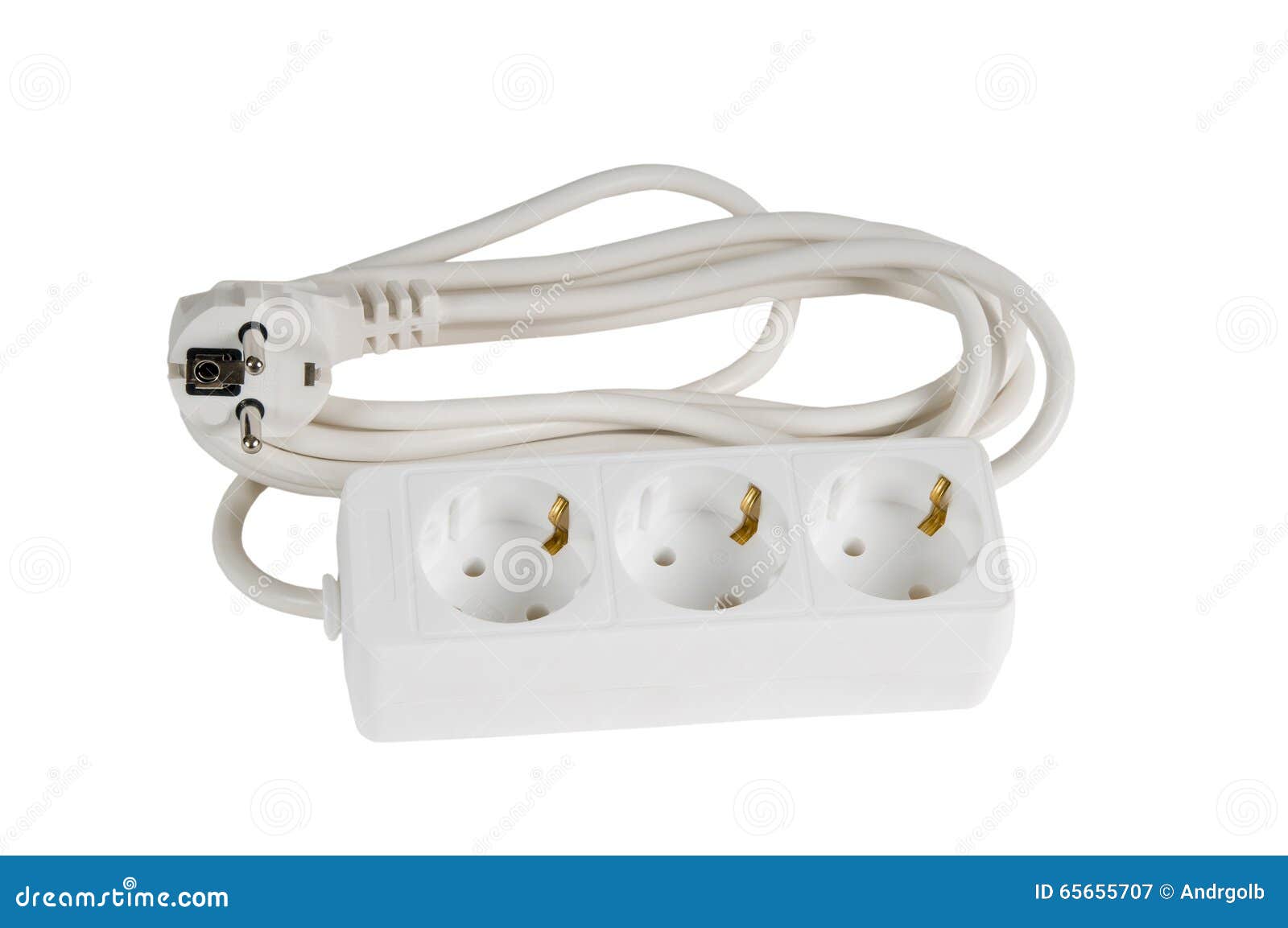 White power extension cord stock image. Image of protection - 65655707