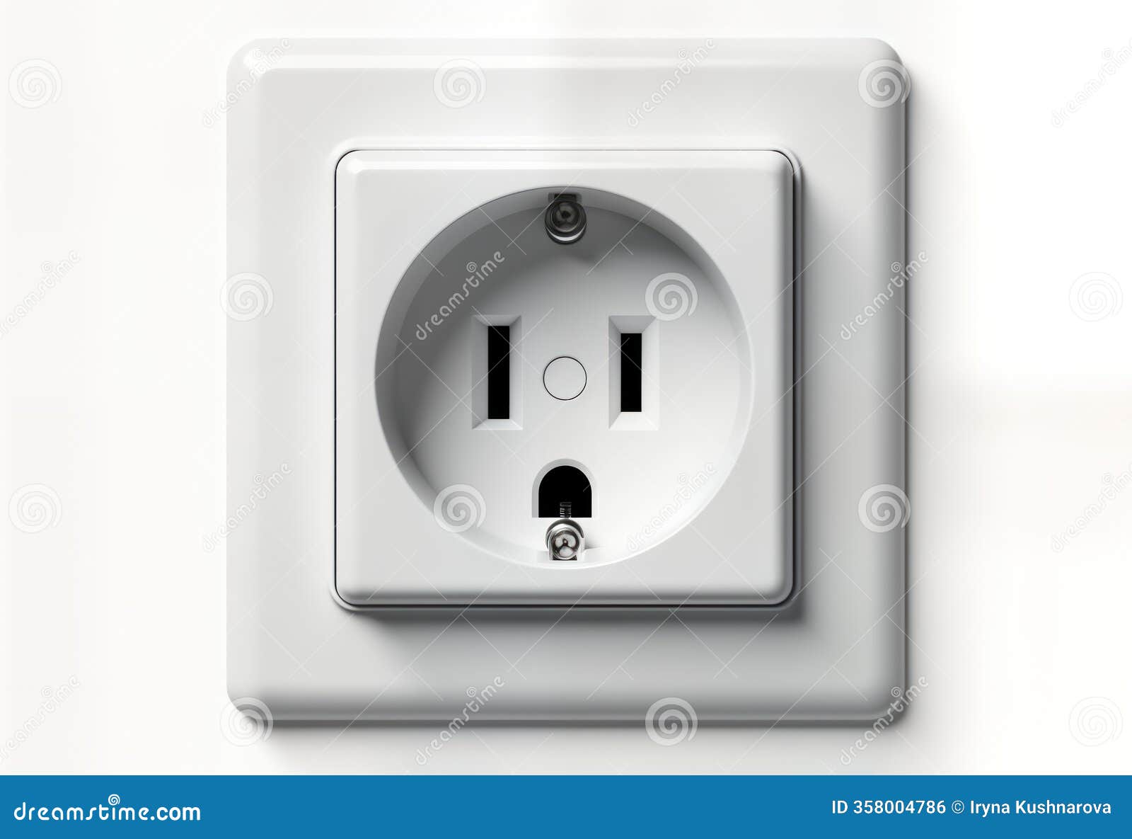 White Power Outlet Isolated on Transparent Background. Modern ...