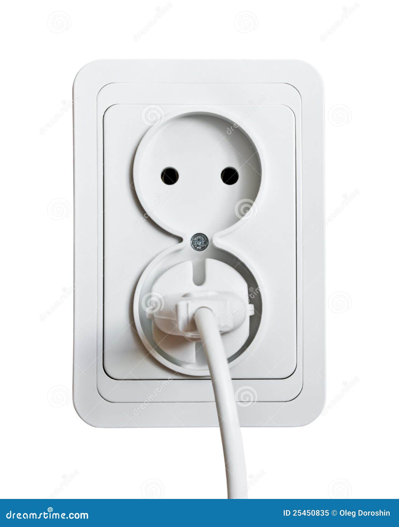 White Power Outlet and Socket Stock Image - Image of metal, background ...