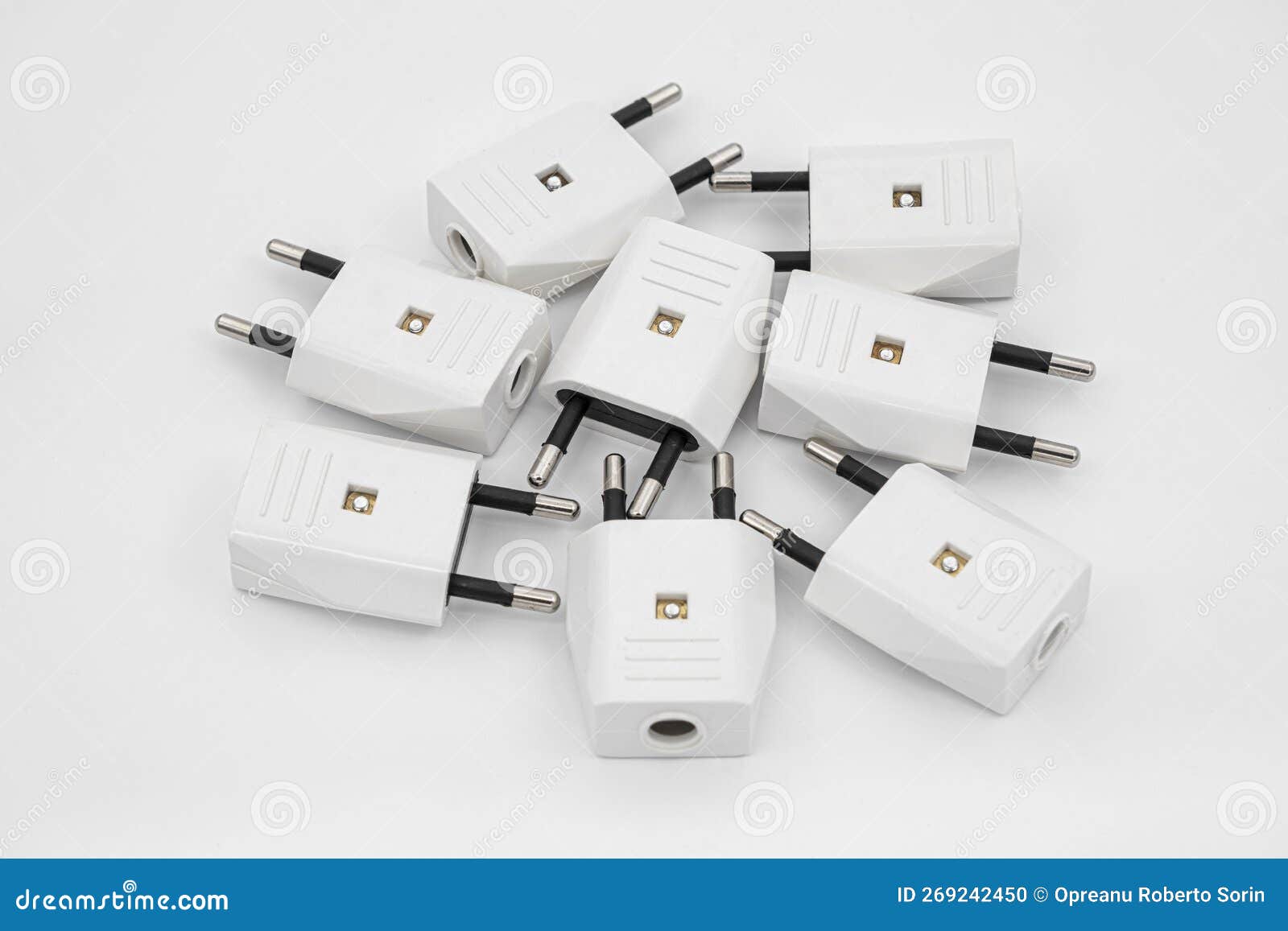 White power plugs stock photo. Image of jack, electronic - 269242450