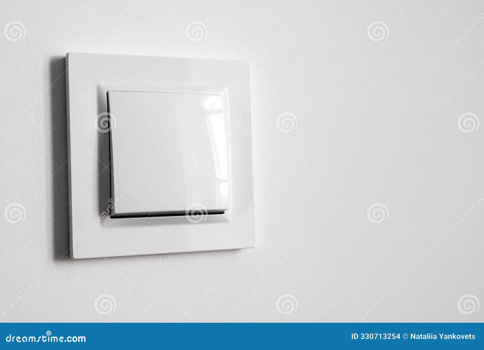 White Power Switch on White Wall Stock Photo - Image of electric ...