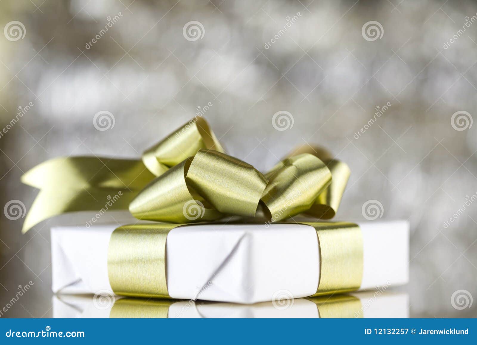 Gold Ribbons Hanging Down On White Stock Photography | CartoonDealer ...