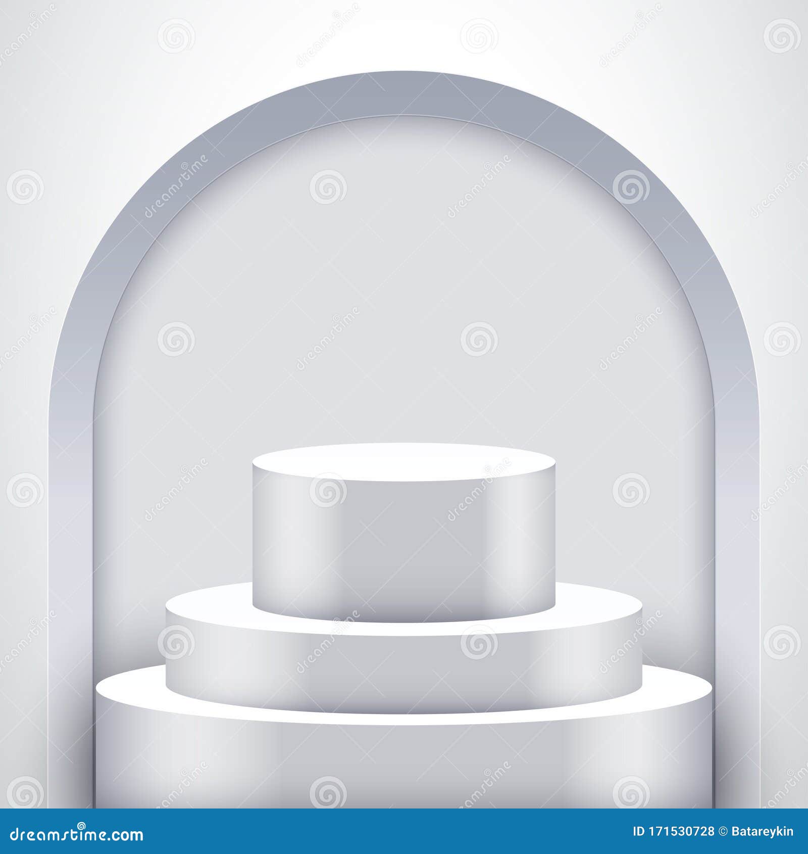 White Presentation Podium with Arch Stock Vector - Illustration of ...