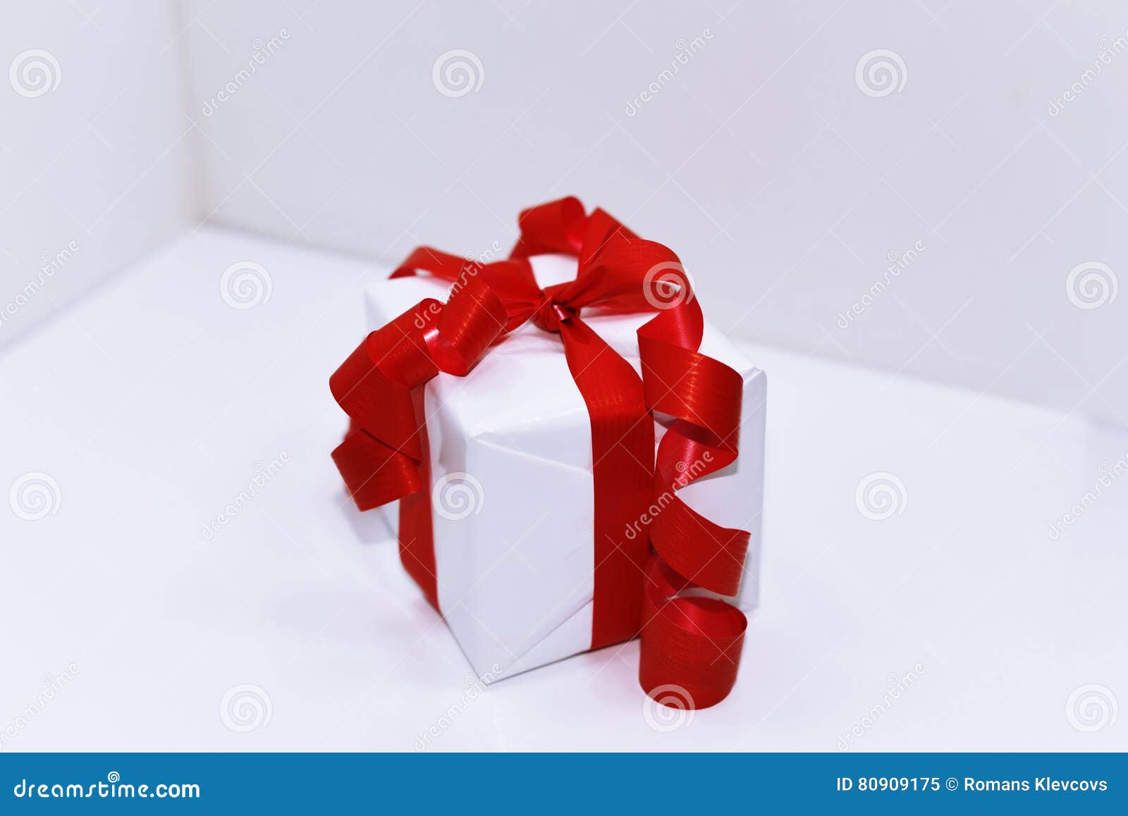White Presents with Red Ribbons Stock Image - Image of idea ...