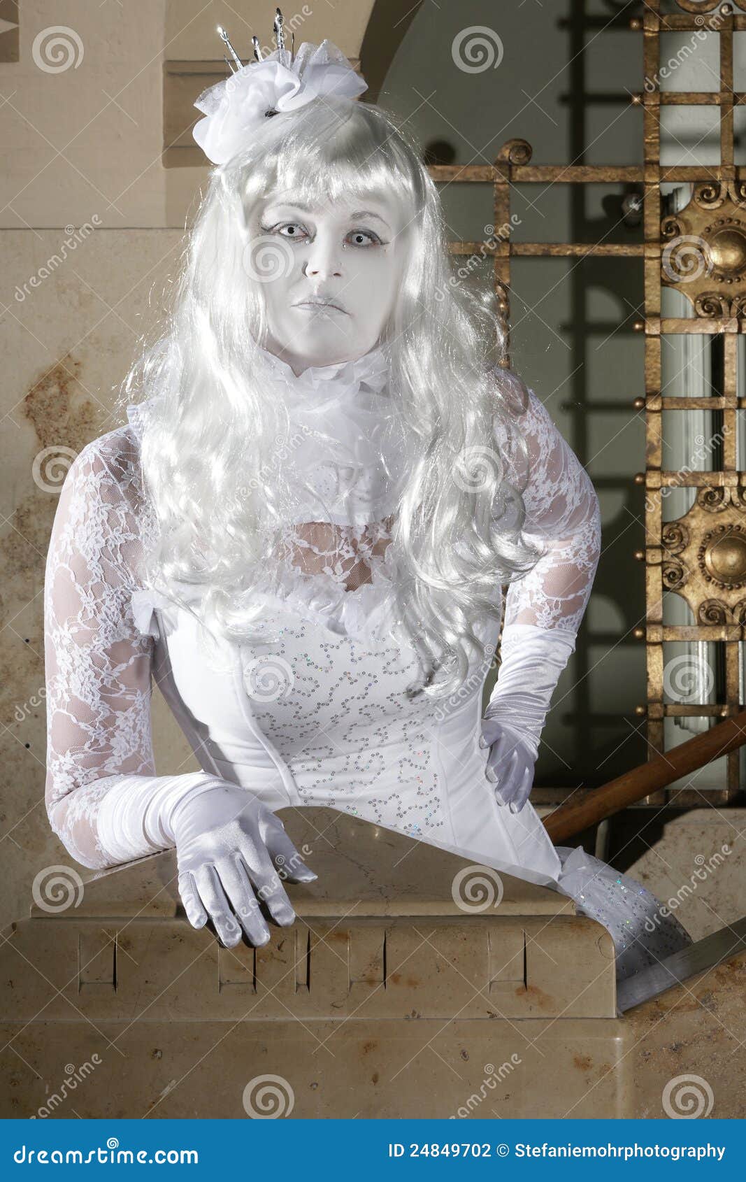 The White Princess stock photo. Image of fashion, balustrade - 24849702