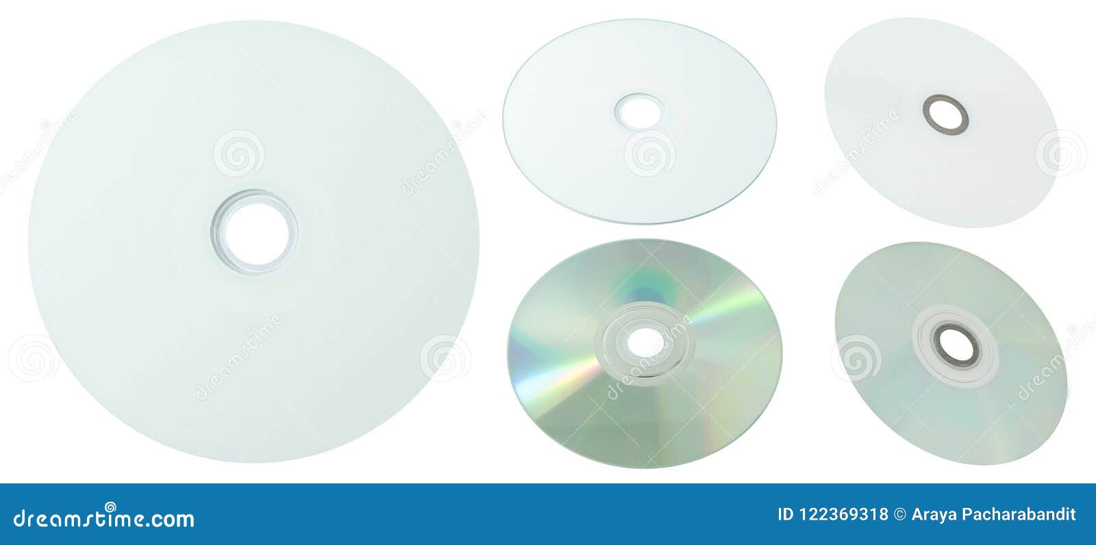 Printable CD and DVD Compact Disc on White Background Stock Photo ...